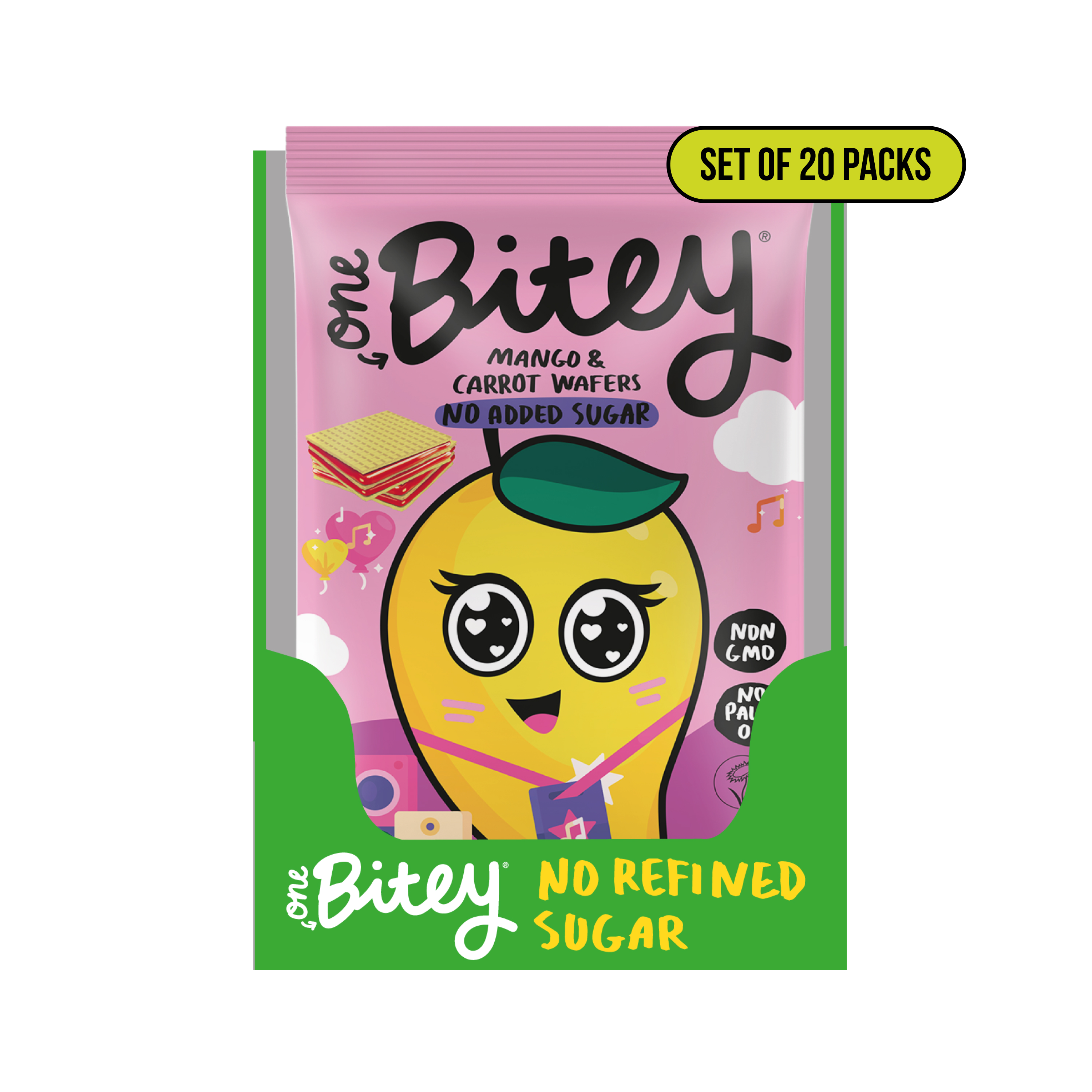 Buy One Bitey Sugar Free Wafers Mango 35g 20s online at best price in the UAE | Life Pharmacy